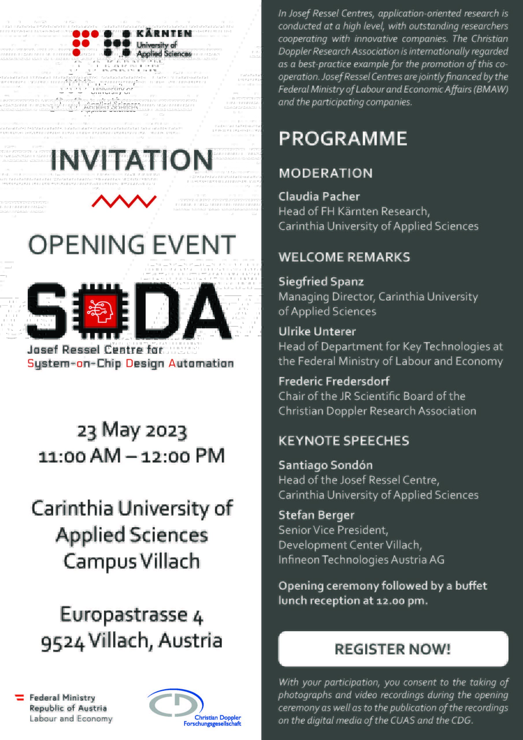 SODA – Josef Ressel Centre for System-on-Chip Design Automation